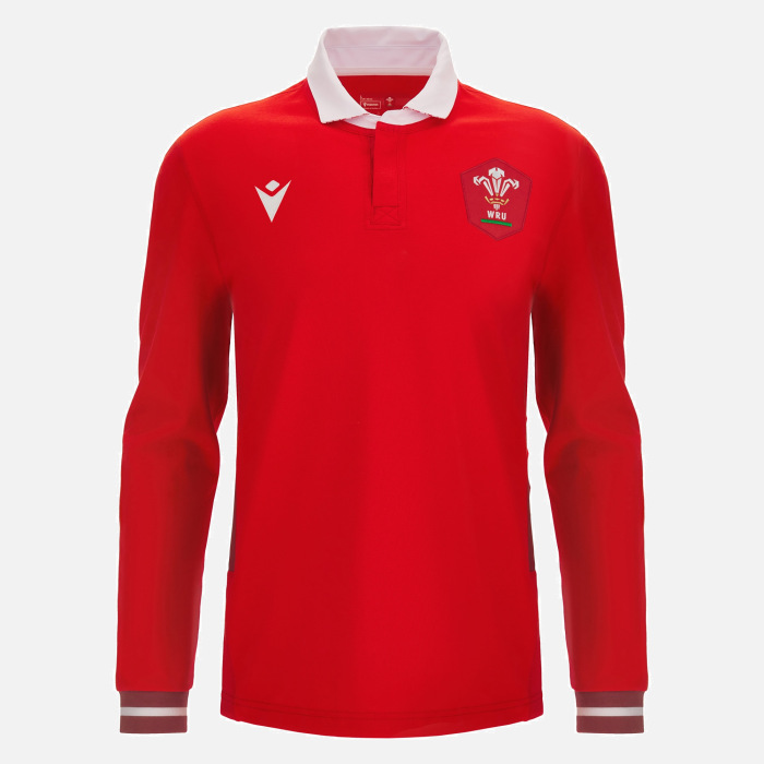 Welsh Rugby 2023/24 long sleeve home cotton shirt | WRU Store